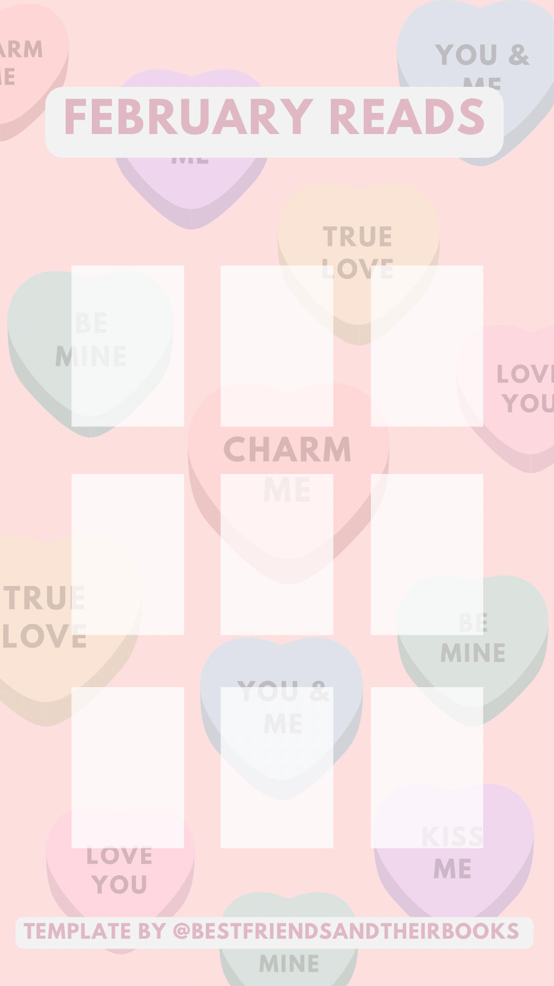 February Book Tracker Templates – best friends and their books