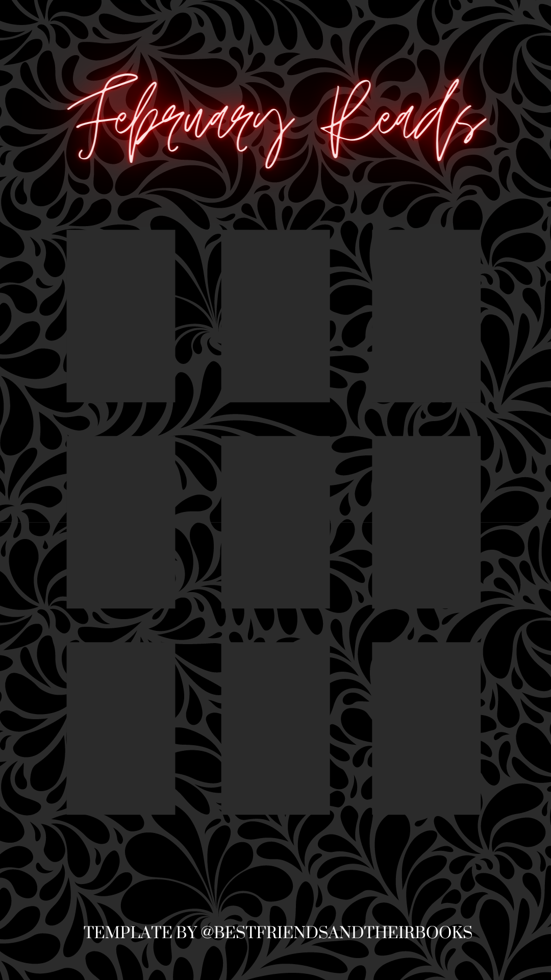 February Book Tracker Templates – best friends and their books