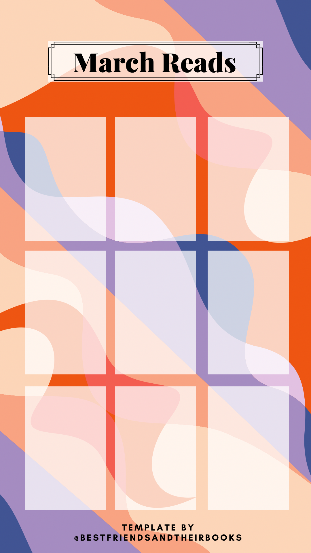 March Book Tracker Templates – best friends and their books