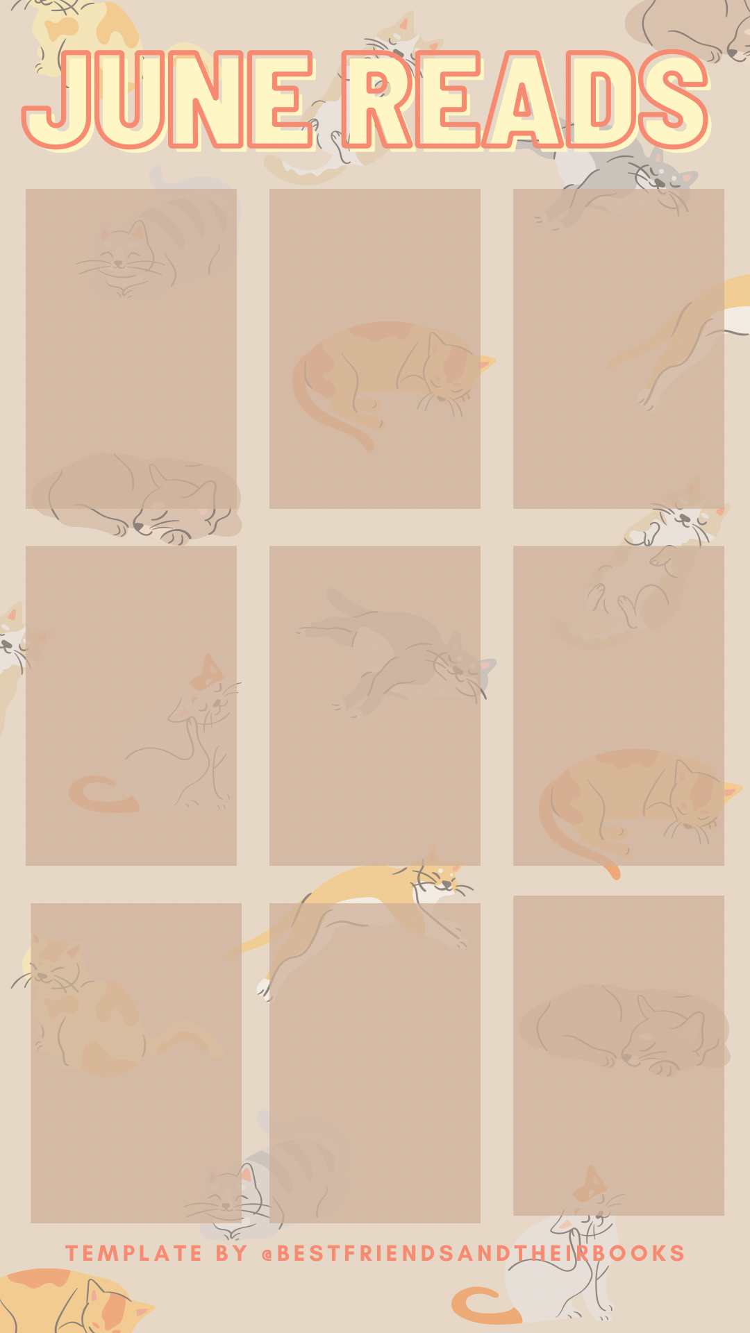 June Book Tracker Templates – best friends and their books